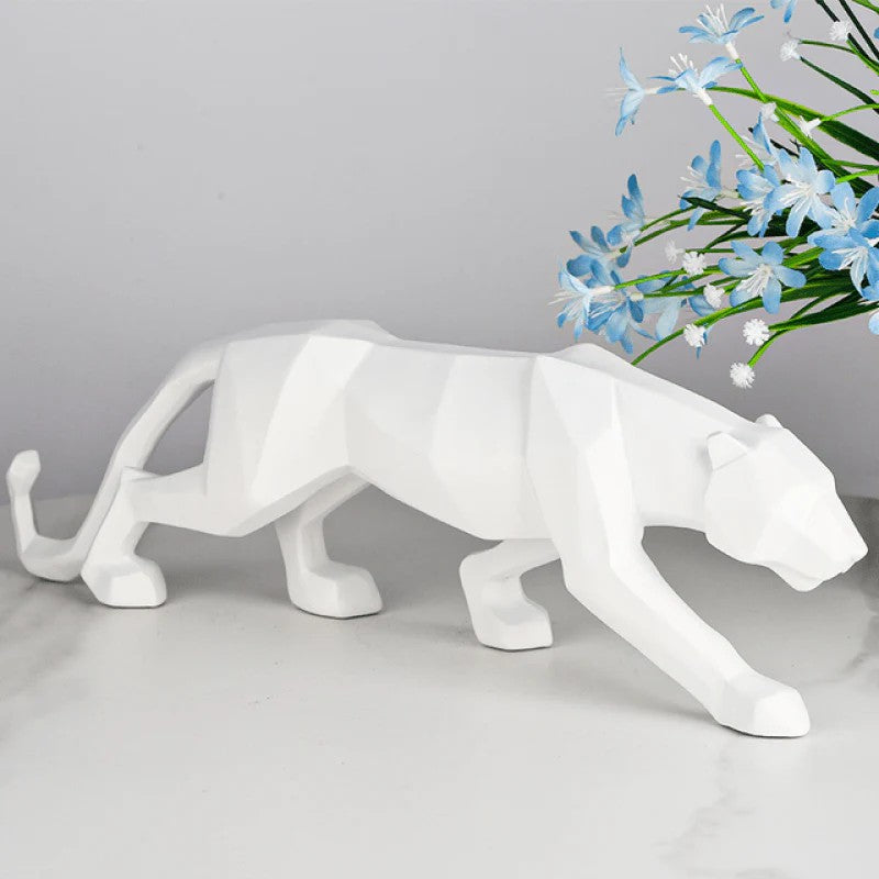 Escultura Pantera Negra Geométrica