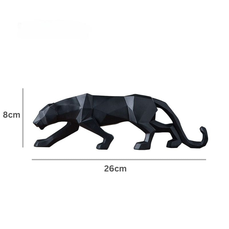 Escultura Pantera Negra Geométrica